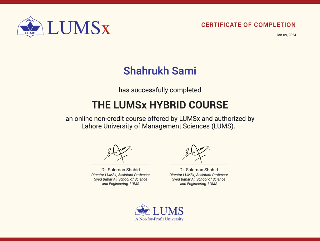 Machine Learning - LUMSx